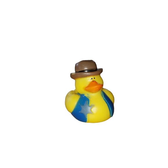 Unbranded | Toys | Rubber Duck Sheriff Wbadge Hat And Vest Mini | Poshmark